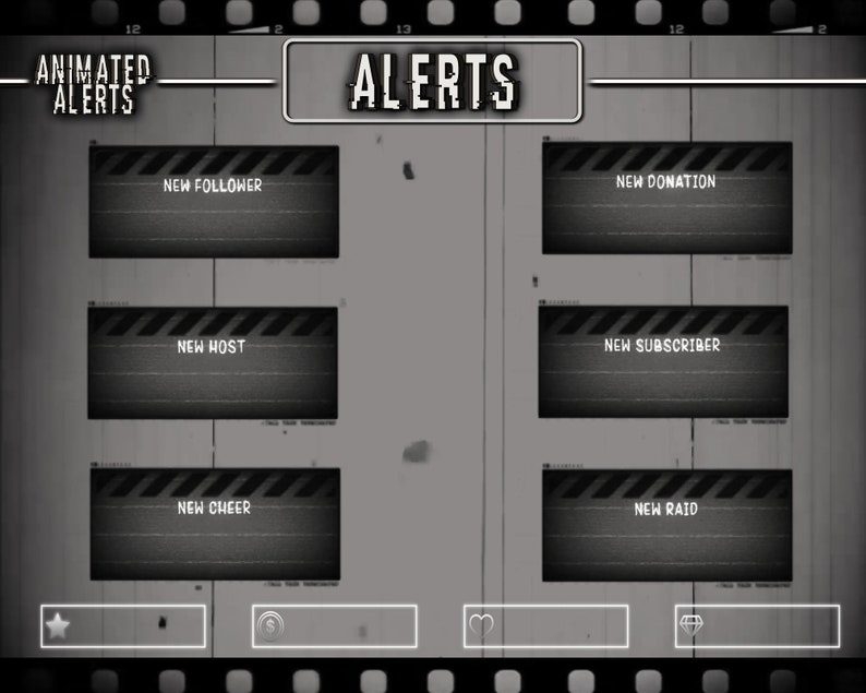 Animated Horror VHS Twitch Stream Overlay / Glitch & Noise / Old Movie ...