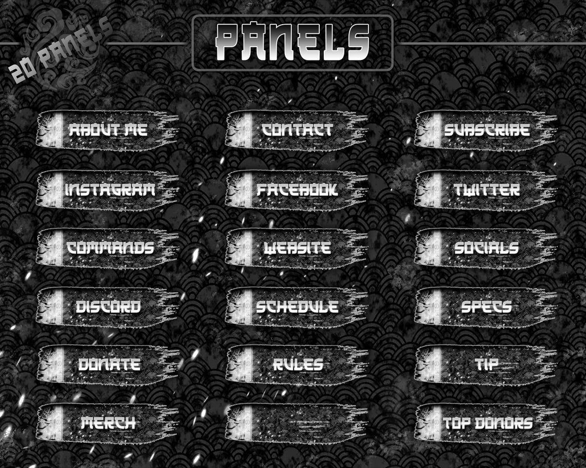 Animated Demon Stream Overlay / Samuraï / Oni / Mask / Dark Theme ...