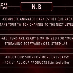 Animated Minimal Red Stream Overlay / Esthetic Theme / Clean ...