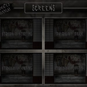 Animated Goth Horror Stream Overlay / Full Twitch Pack / Dark ...