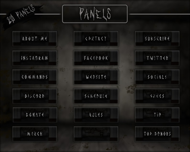 Animated Goth Horror Stream Overlay / Full Twitch Pack / Dark ...