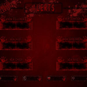 Animated Bloody Stream Overlay / Full Twitch Pack / Dark - Red ...