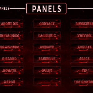 Animated Minimal Red Stream Overlay / Esthetic Theme / Clean ...