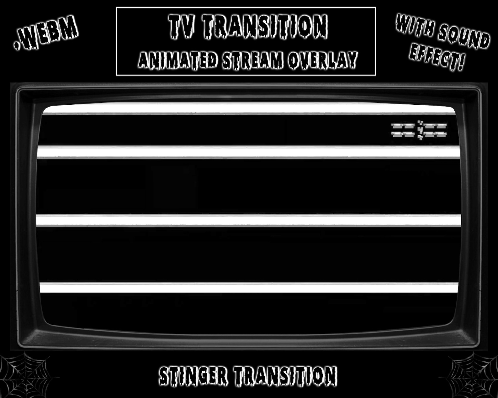 Animated Retro TV Stinger Transition - Dark Glitch - Scary - Creepy ...