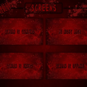 Animated Bloody Stream Overlay / Full Twitch Pack / Dark - Red ...