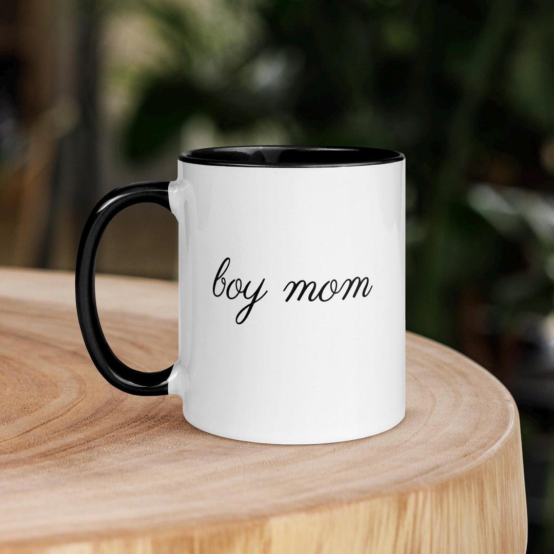 Personalized Boy Mom Coffee Mug, Custom Mom Mug With Kids Names, Two ...