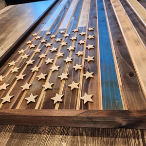 Thin Blue Line Wooden Flag - Etsy