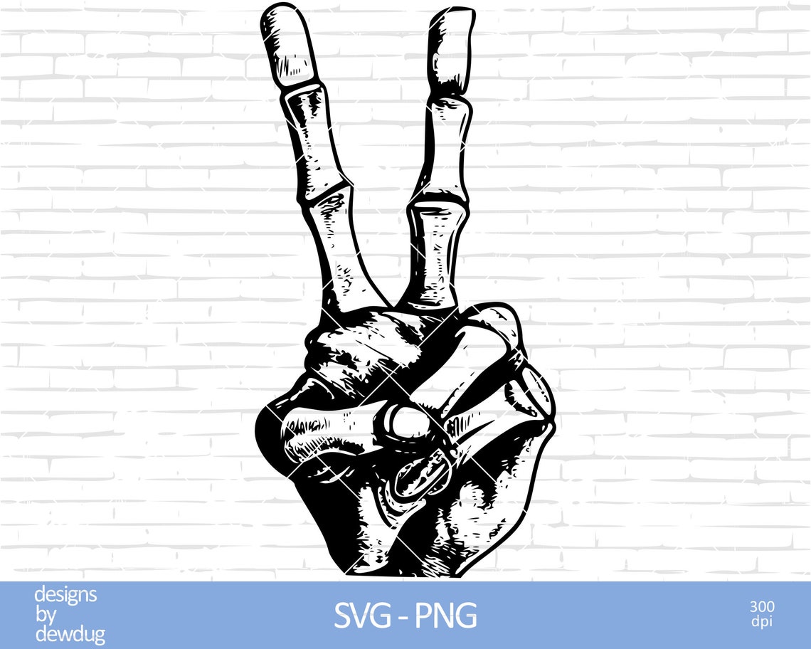 Skeleton Peace Sign Svg, Peace Hand Svg, Cricut, Peace Sign Svg ...