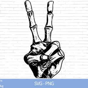 Skeleton Peace Sign Svg, Peace Hand Svg, Cricut, Peace Sign Svg ...