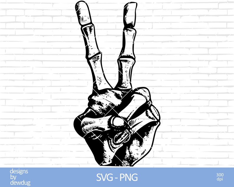 Skeleton Peace Sign Svg, Peace Hand Svg, Cricut, Peace Sign Svg ...