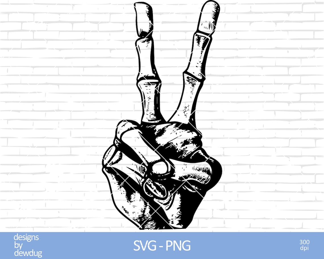 Skeleton Peace Sign Svg, Peace Hand Svg, Cricut, Peace Sign Svg ...