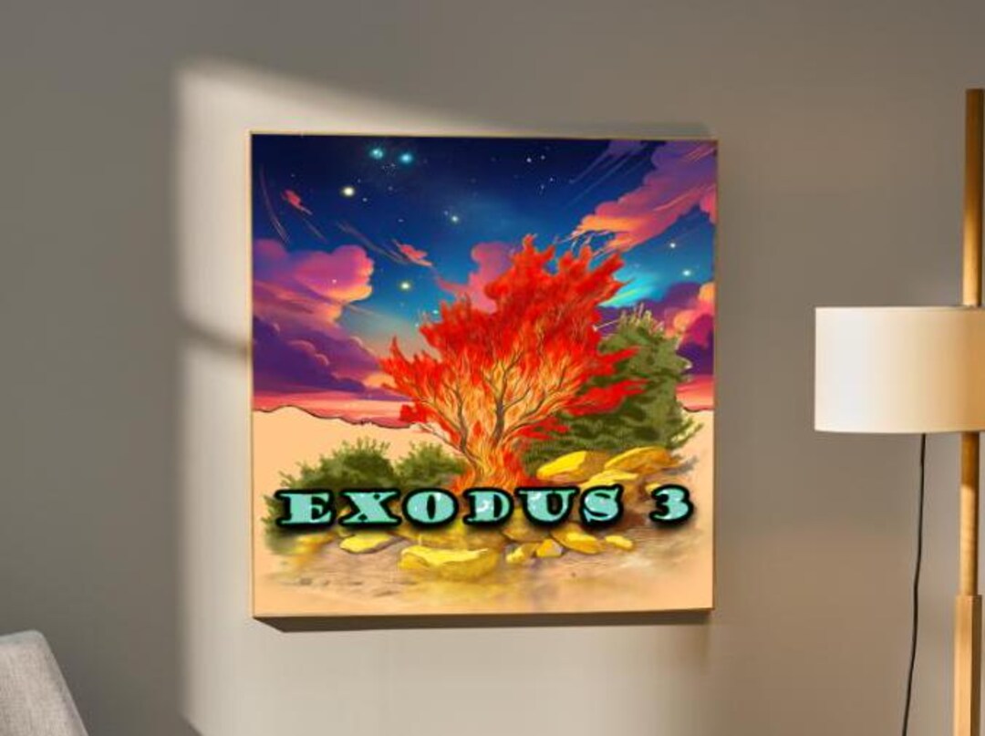 Inspirational Illustration of the Burning Bush, High-quality, Faith ...