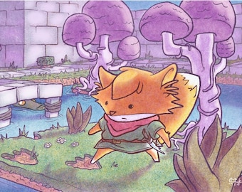 STICKER Tunic Fox With Shield Ready to Defeat Rudelings and - Etsy