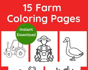 Farm Coloring Pages Printable Farm Party Activities Farm Birthday Party ...