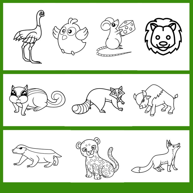 Animal Coloring Pages for Preschoolers, Printable Preschool Animal ...