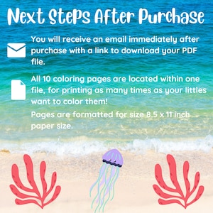 PRINTABLE Under the Sea Coloring Pages, Sea Animals, Ocean, Kids Party ...