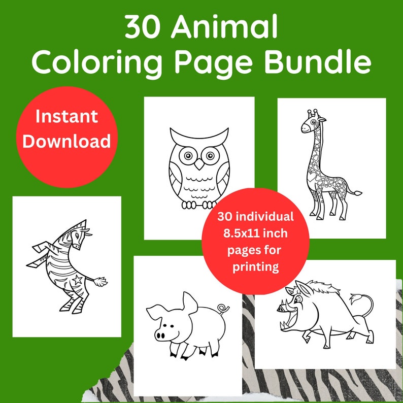 Animal Coloring Pages for Preschoolers, Printable Preschool Animal ...
