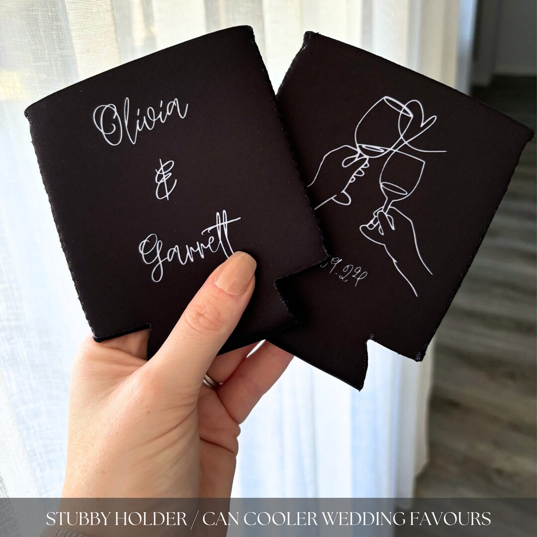 Personalized Stubby Holder: Custom Can Cooler for Wedding & Party ...