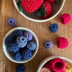 Berries Crochet Pattern PDF - Strawberry Raspberry Blueberry Blackberry ...