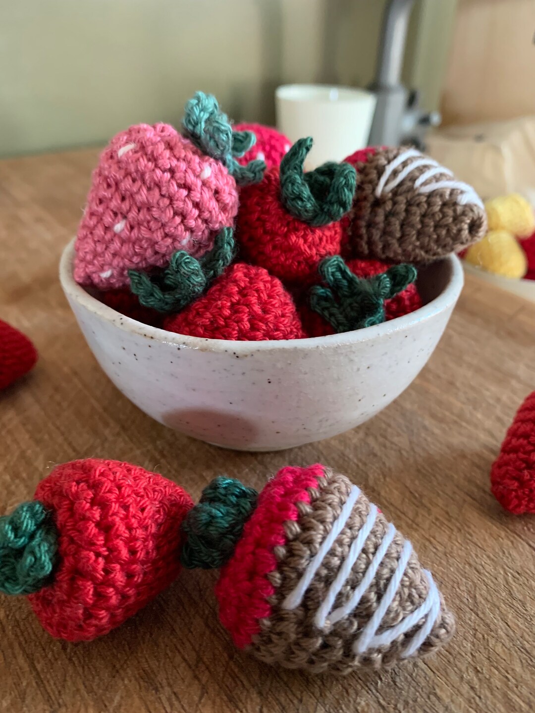 Strawberry Crochet Pattern PFF- Strawberries Play Food - **pattern Only ...