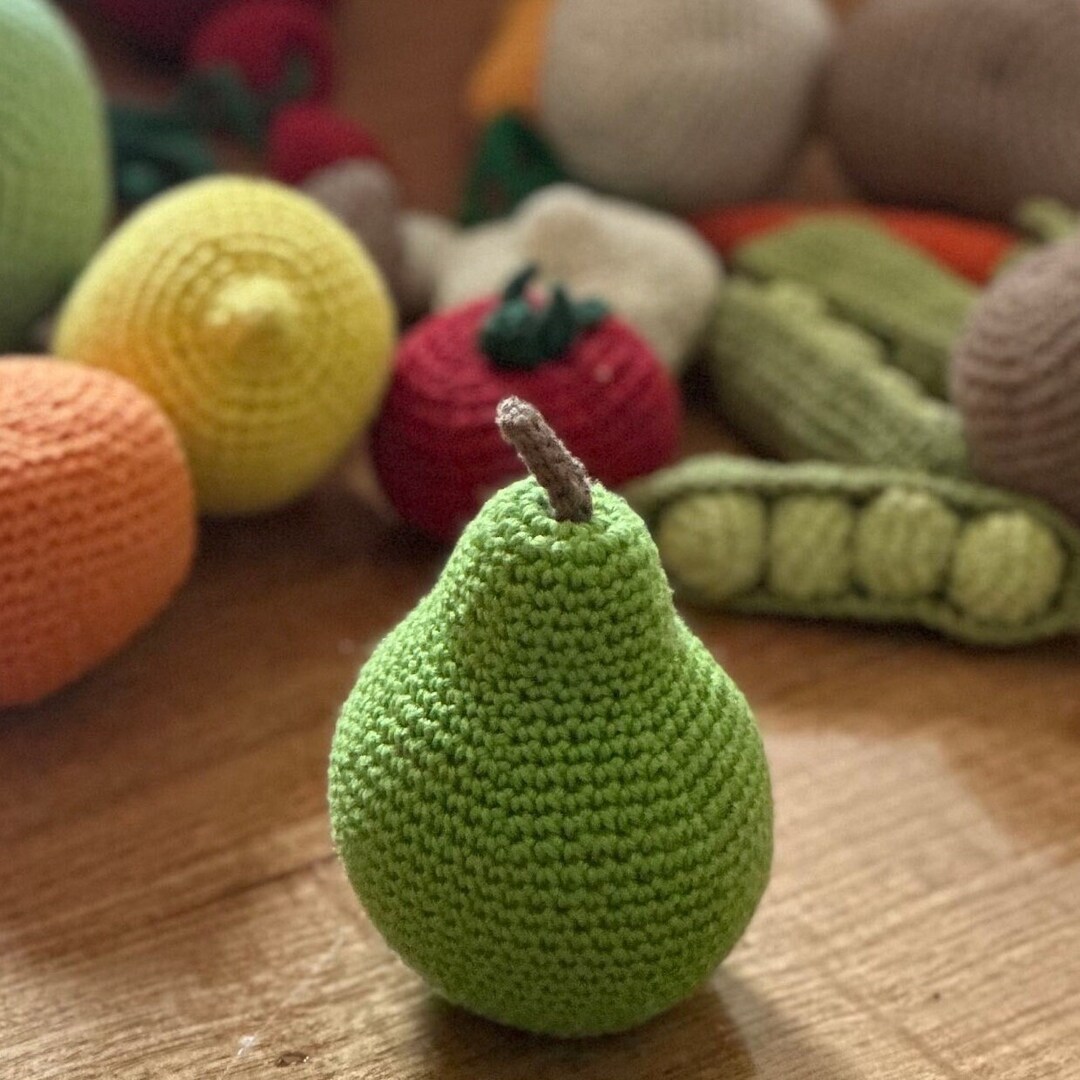 Pear Crochet Pattern PDF - Pear Play Food - **pattern Only** Amigurumi ...