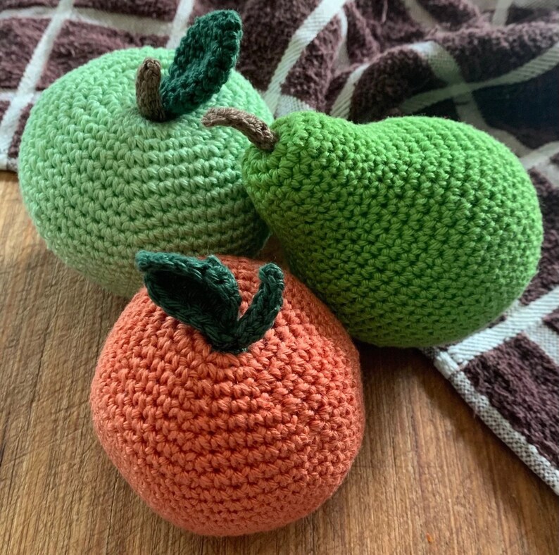 12x Fruit Crochet Pattern Bundle PDF - Pear Play Food - **pattern Only ...