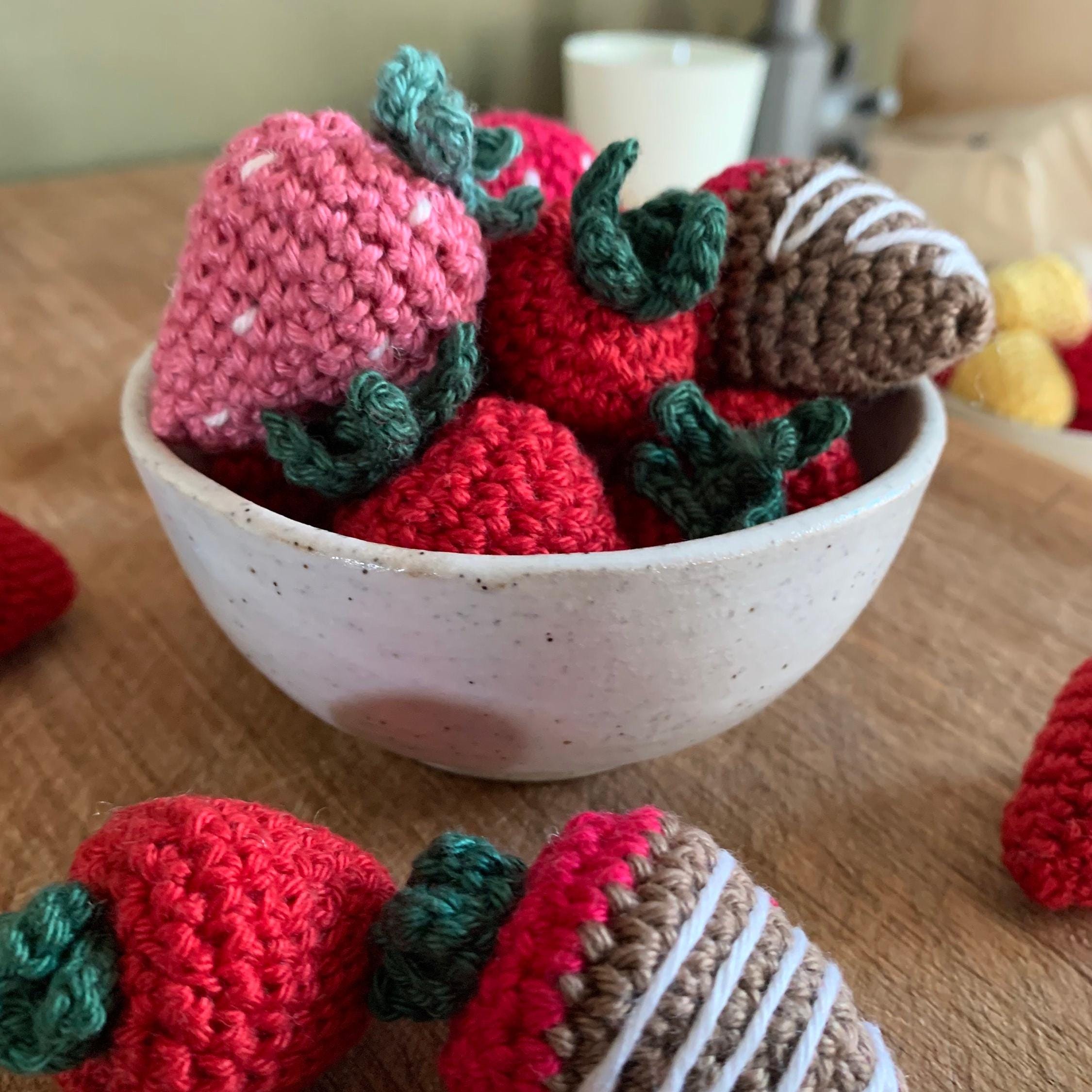 Strawberry Crochet Pattern PDF- Strawberries Play Food - **pattern Only ...
