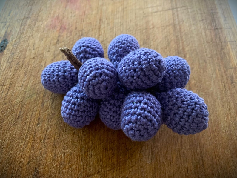 Grapes PDF Crochet Pattern Grape Stem Play Food - Etsy