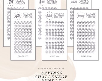 Back to School Savings Challenge Bundle | Printable | Fits A5 & A6 ...