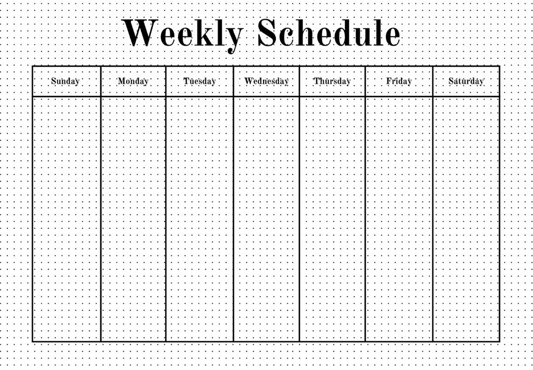 Weekly Schedule Planner With Dots Background - Etsy