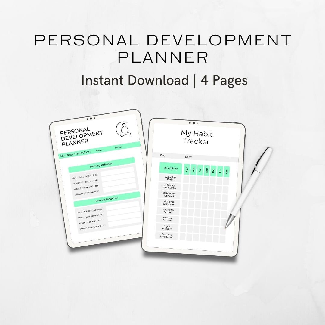 Personal Growth Tracker Growth Journal Development Planner Life Planner ...