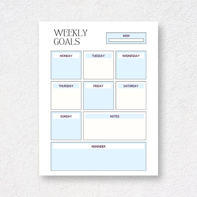 Goal Planner, Goal Setting Tracker, Goal Planning Journal, Printable ...