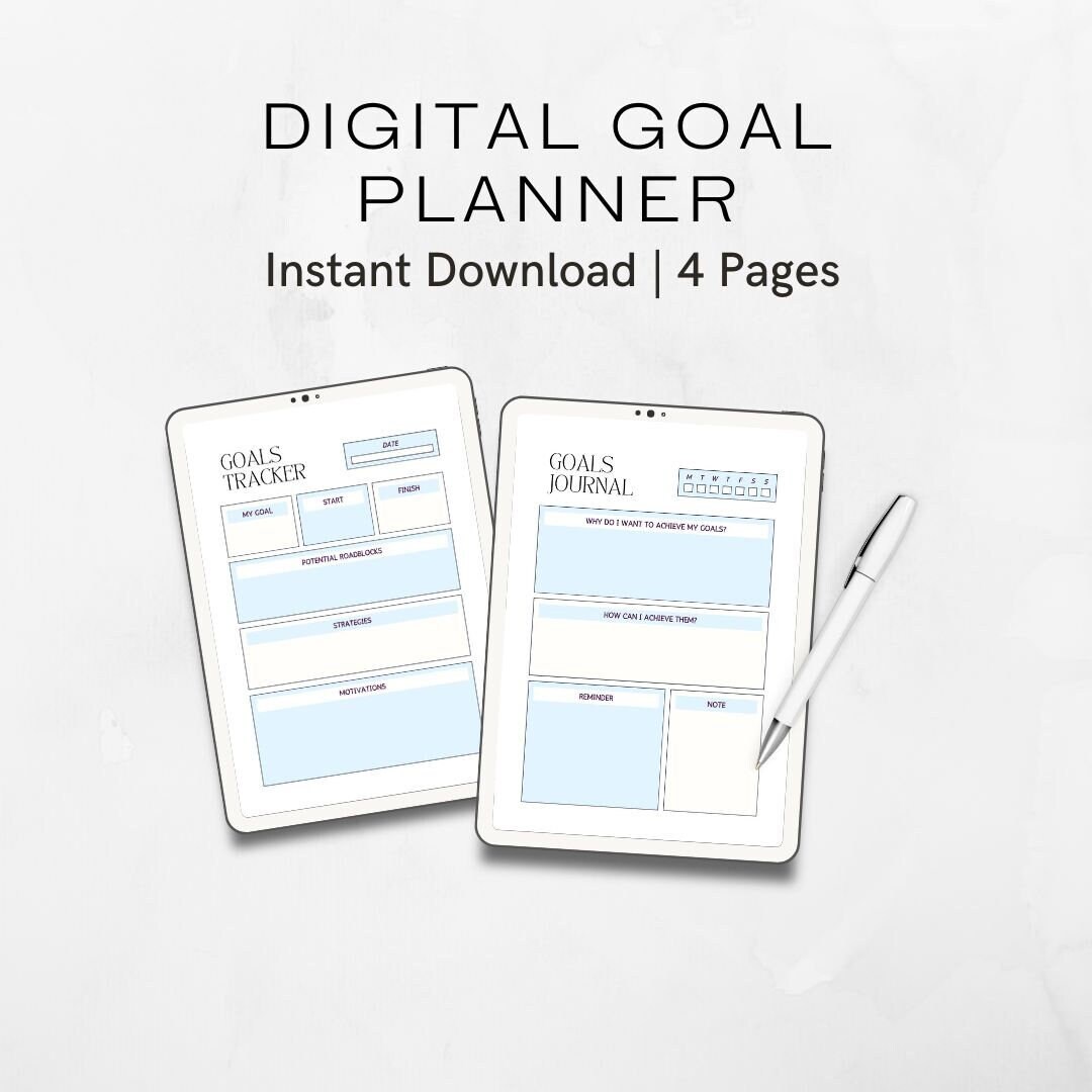 Goal Planner, Goal Setting Tracker, Goal Planning Journal, Printable ...