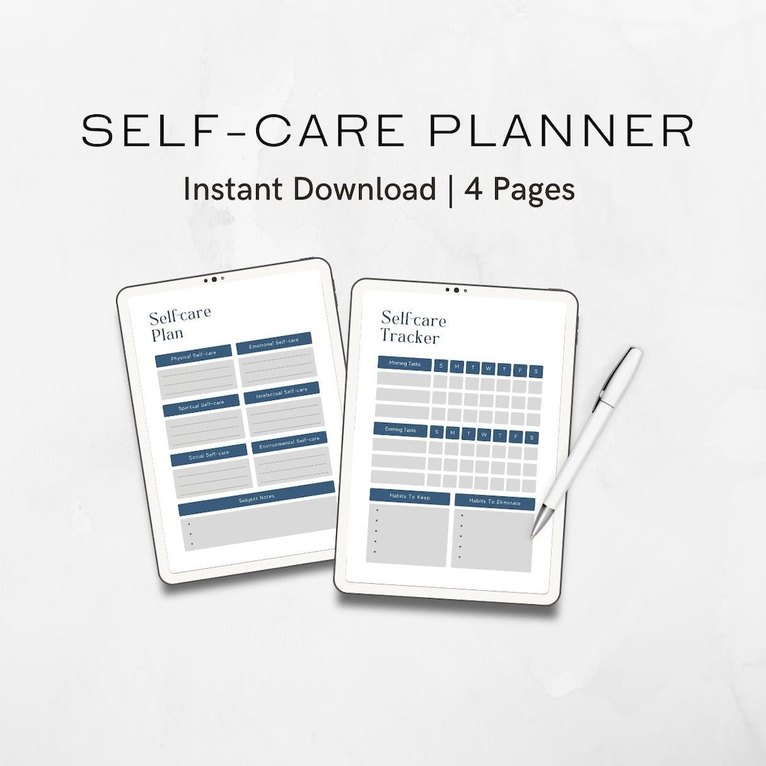 Self-care Journal Self-care Tracker Self-care Planner - Etsy