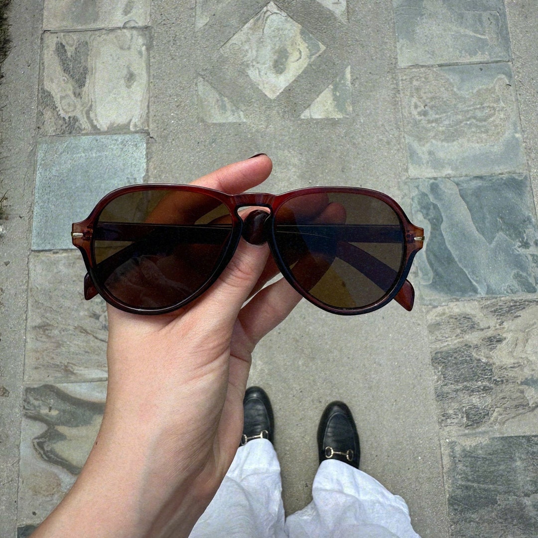 Round Retro Aviator Sunglasses Glasses With Tinted Lenses Classic ...