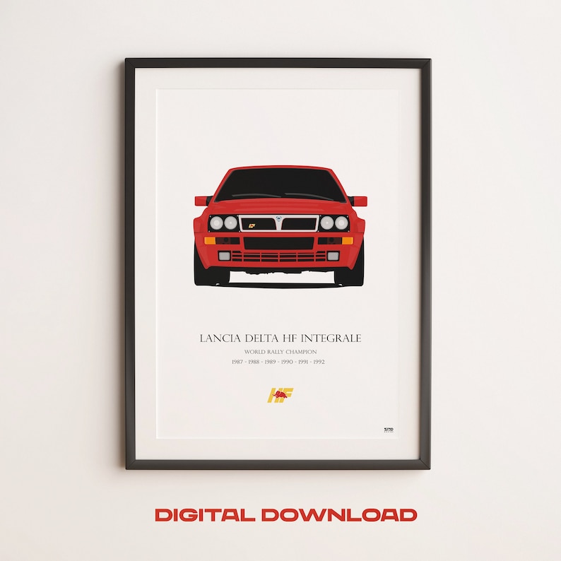 Digital Download Lancia Delta HF Integrale Evo II Illustration Custom ...