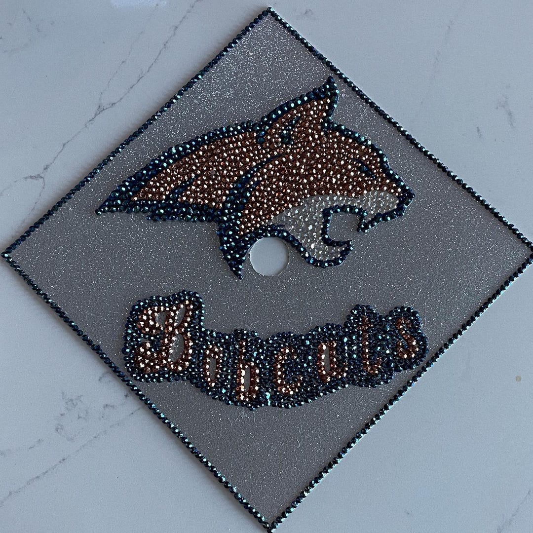 Montana State Bobcats Graduation Cap Topper Custom Topper Rhinestone ...