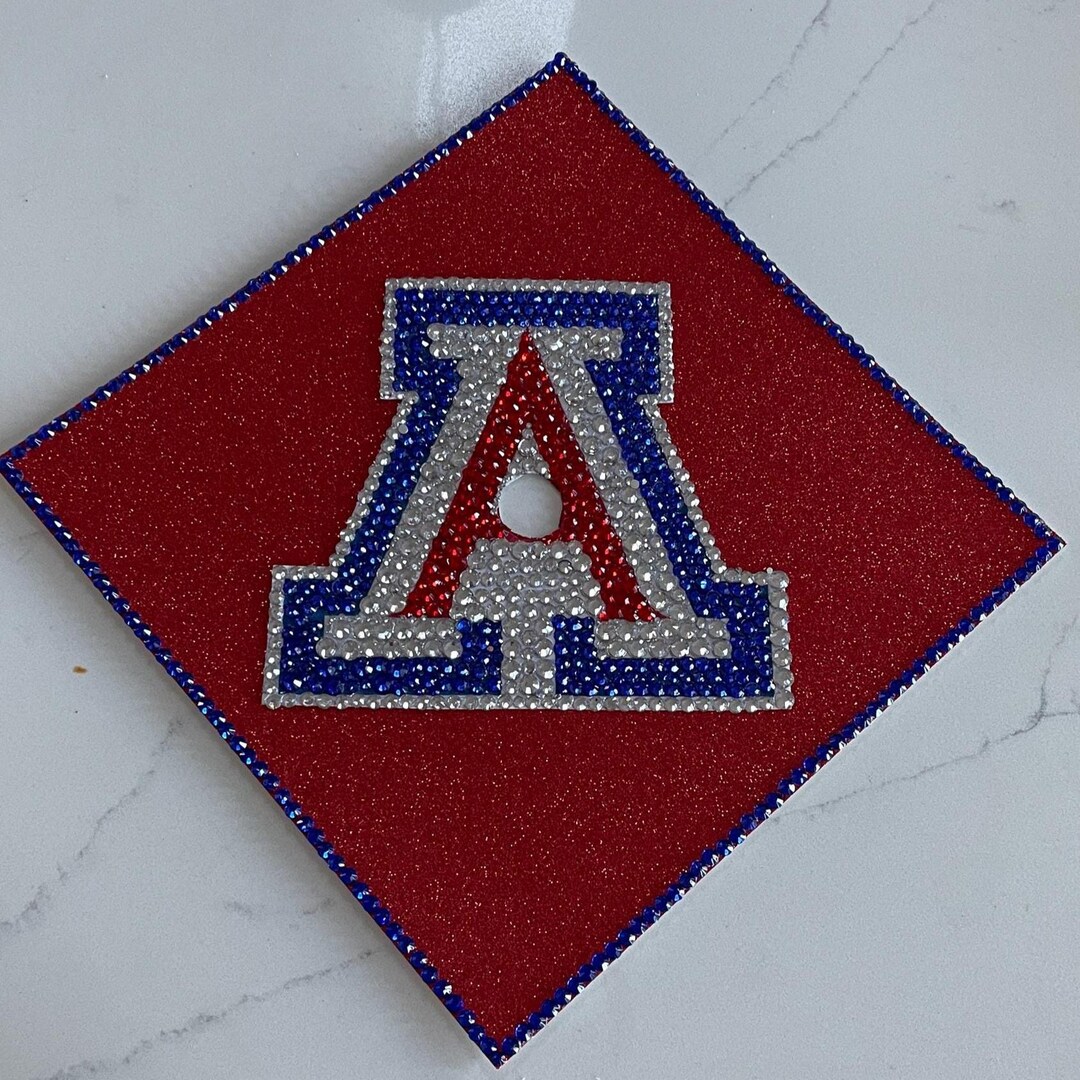 University of Arizona Graduation Cap Topper Custom Topper Rhinestone ...