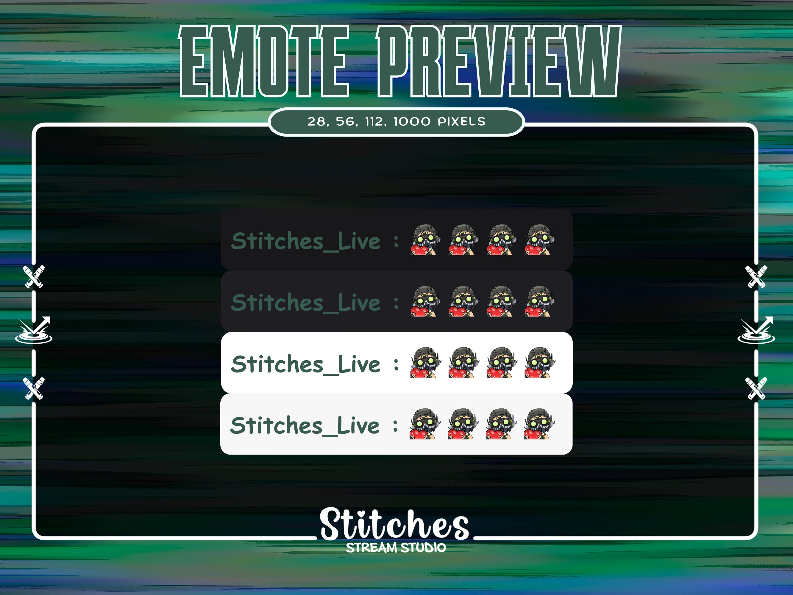 Octane Heart Emote, Apex Legends, Octane Emote , Pre-made Emote, Twitch ...