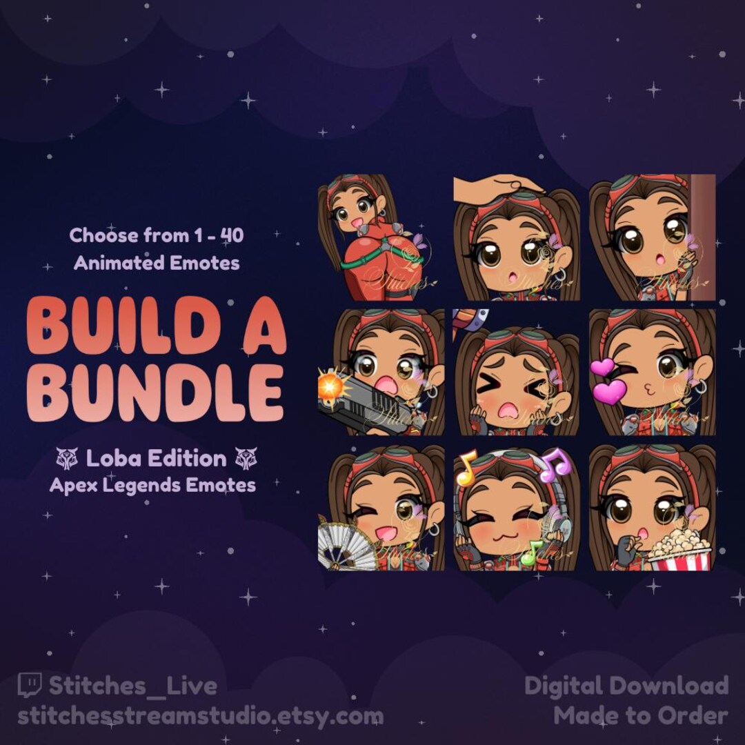 Apex Legends Loba Cherry Bomb Animated Build A Bundle Emotes | Streamer ...