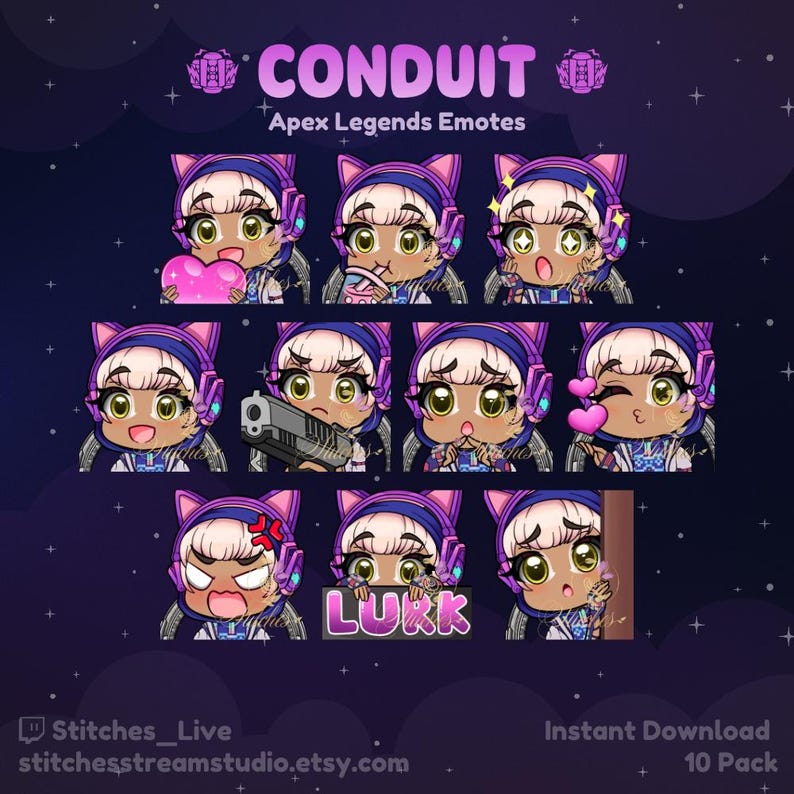 Apex Legends Conduit Player One Twitch Emote Pack | Streamer, Streaming ...
