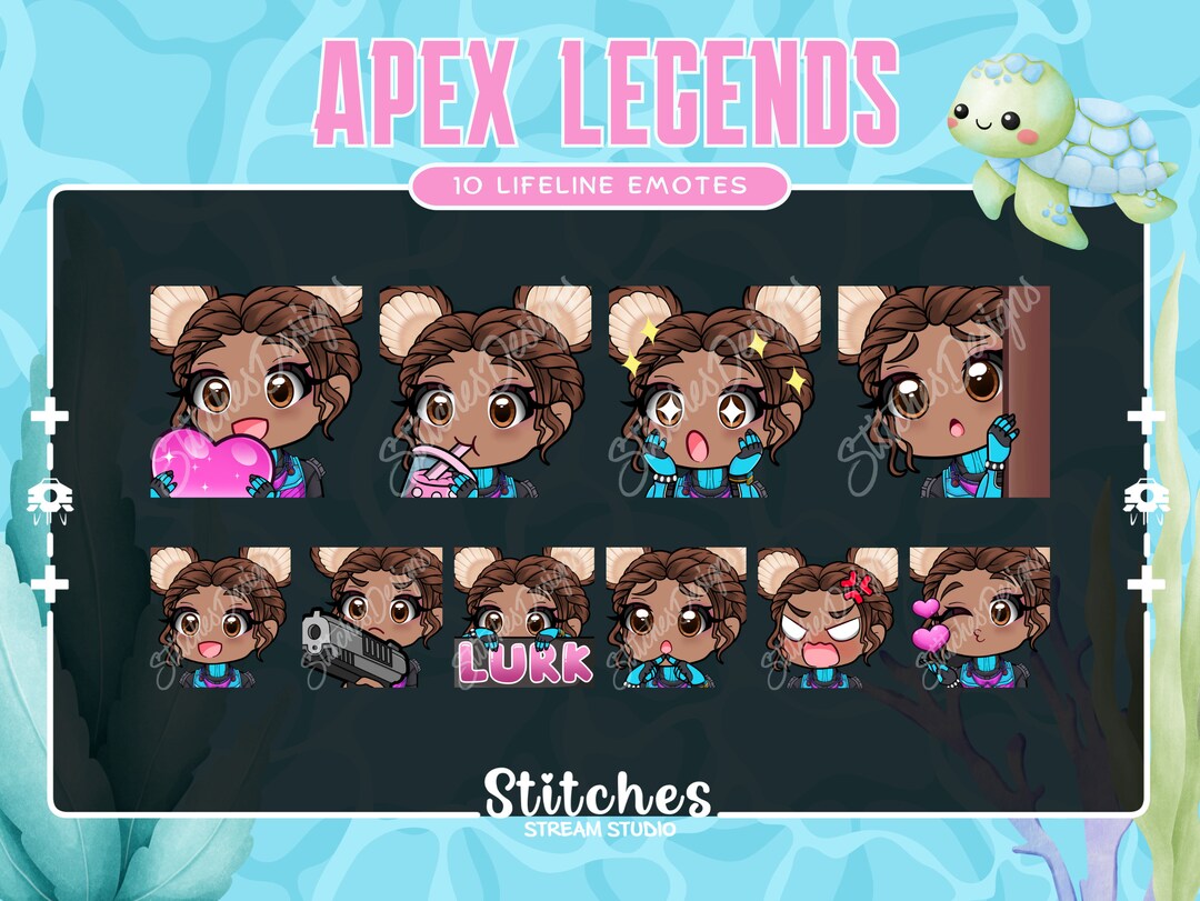 Apex Legends Lifeline My Wave Chibi Pink Pre-made Emote Pack, Lifeline ...