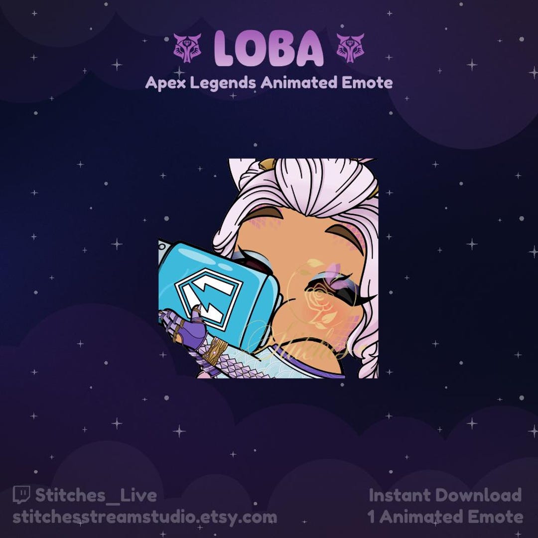 Apex Legends Loba Lunar Goddess Drink Shield Batt Animated Twitch Emote ...