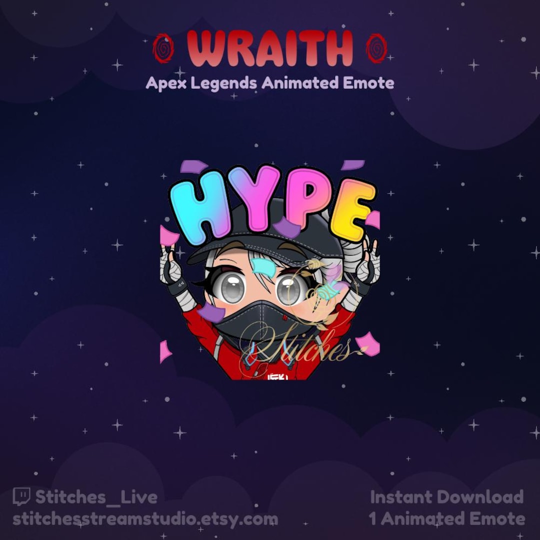 Apex Legends Wraith Street Smart Hype Animated Twitch Emote | Streamer ...