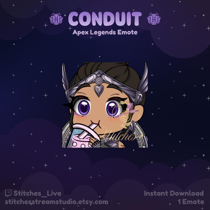 Apex Legends Conduit Royal Obsidian Boba Twitch Emote | Streamer ...