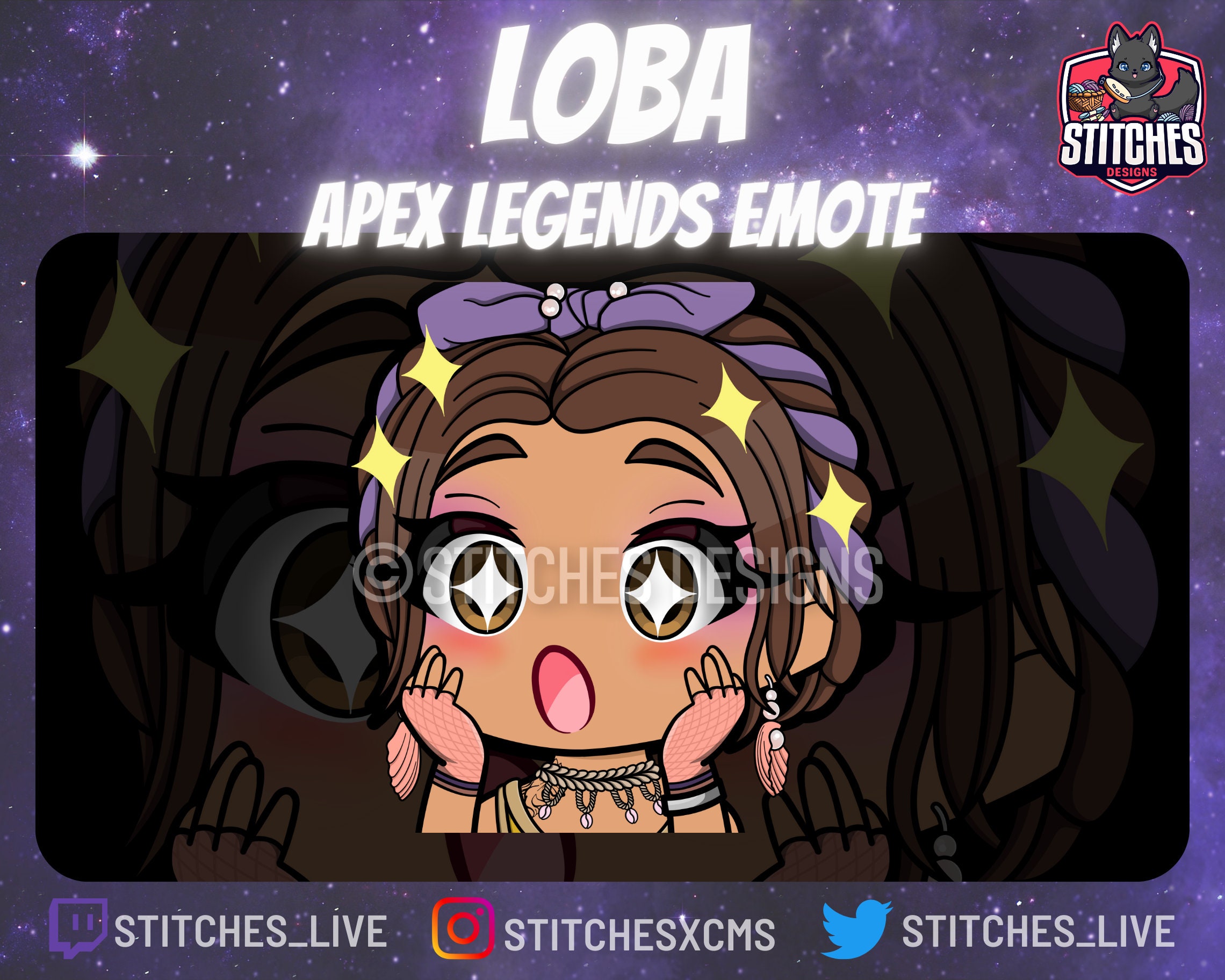 Loba Shock Swimsuit Skin Emote apex Legends for Twitch & - Etsy