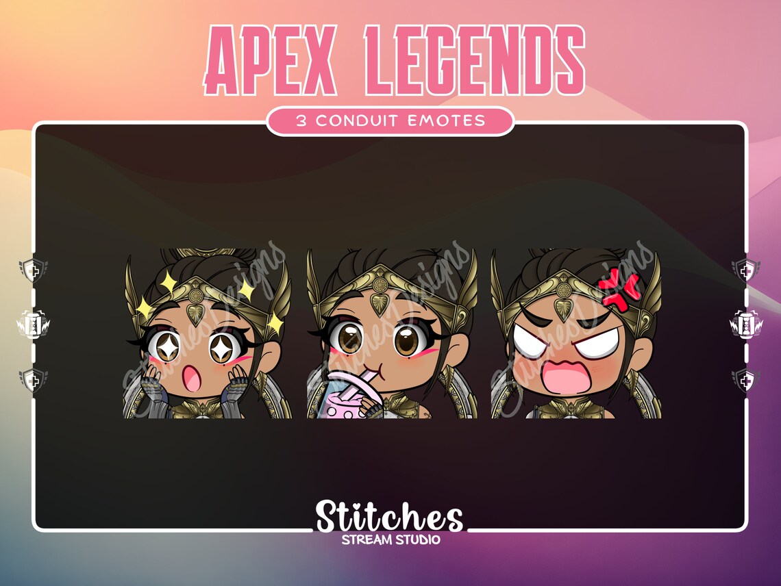 Apex Legends Conduit Gilded Radiance Chibi Pre-made Emote Pack, Conduit ...