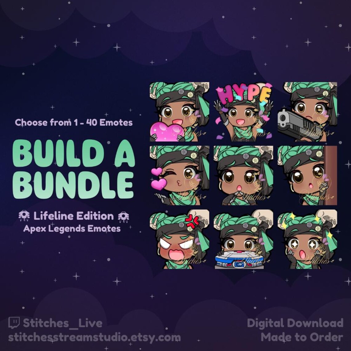 Apex Legends Lifeline Pirate Queen Build A Bundle Emotes | Streamer ...