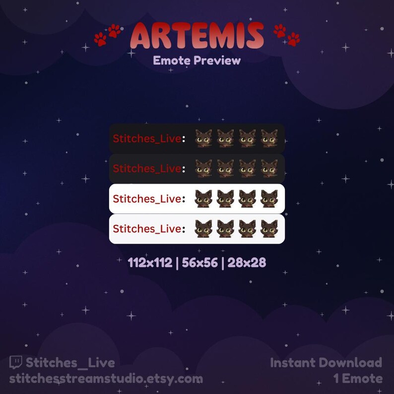 Apex Legends Artemis Kitty Twitch Emote | Streamer, Streaming Assets ...