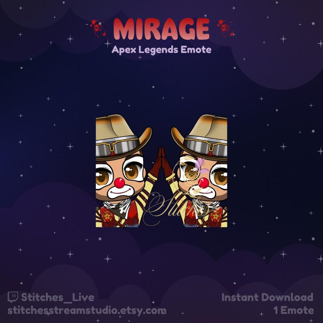 Apex Legends Mirage Chuckles the Barrelman Decoy High Five Twitch Emote ...